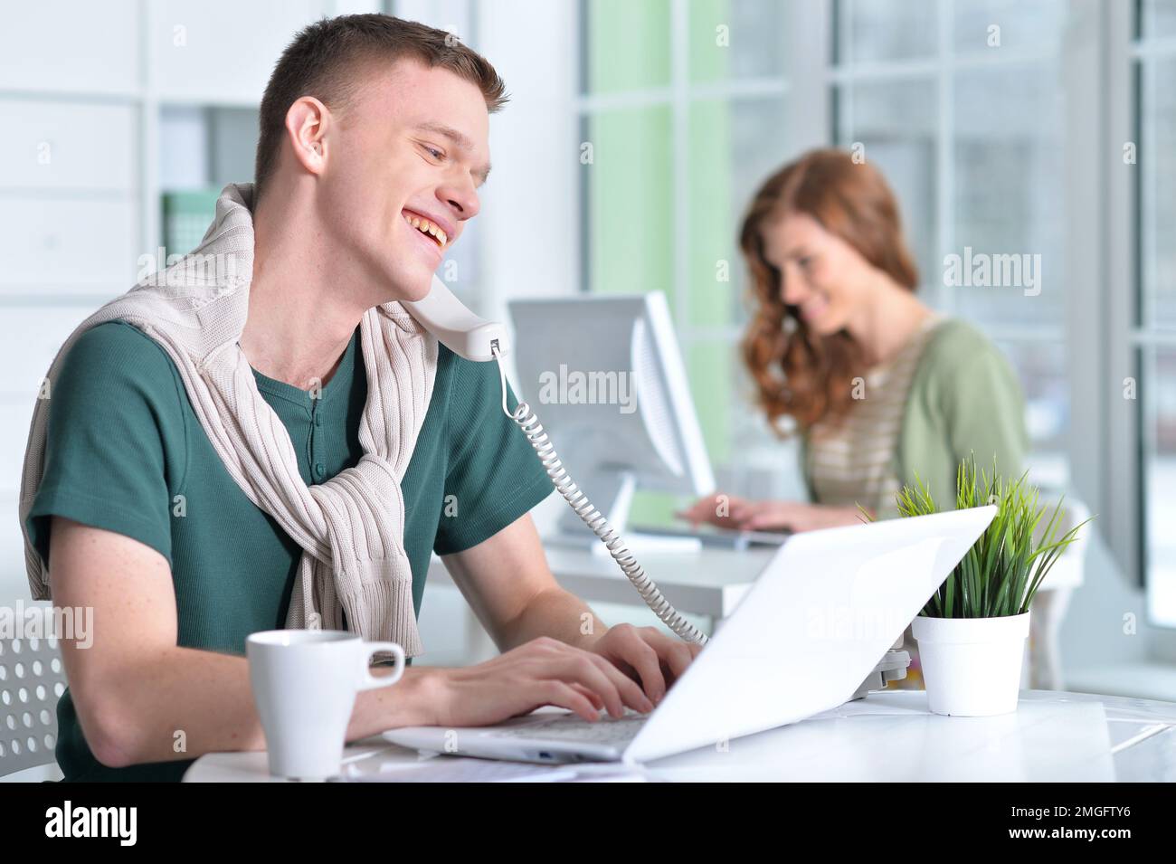 Two modern devices working together hi-res stock photography and images ...