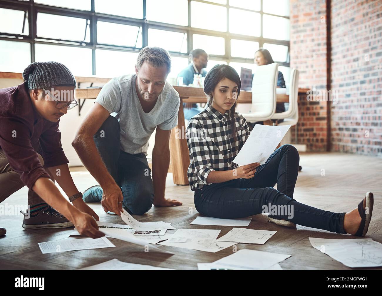 Asian female sitting on floor hi-res stock photography and images - Alamy