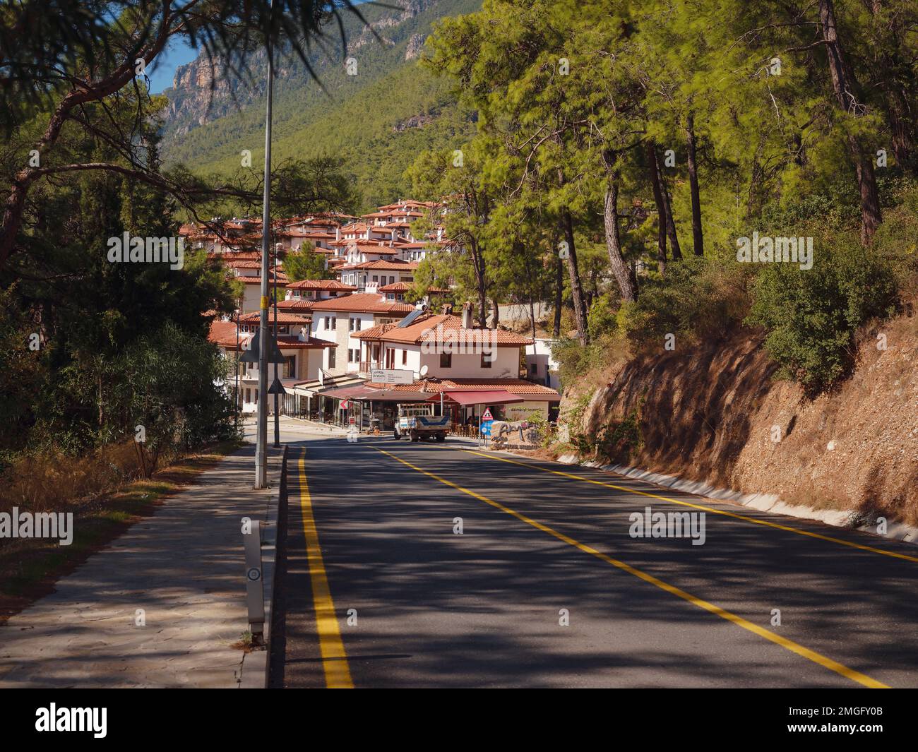Akyaka ,Turkey, October 23, 2022: view in Akyaka Village of Turkey ...