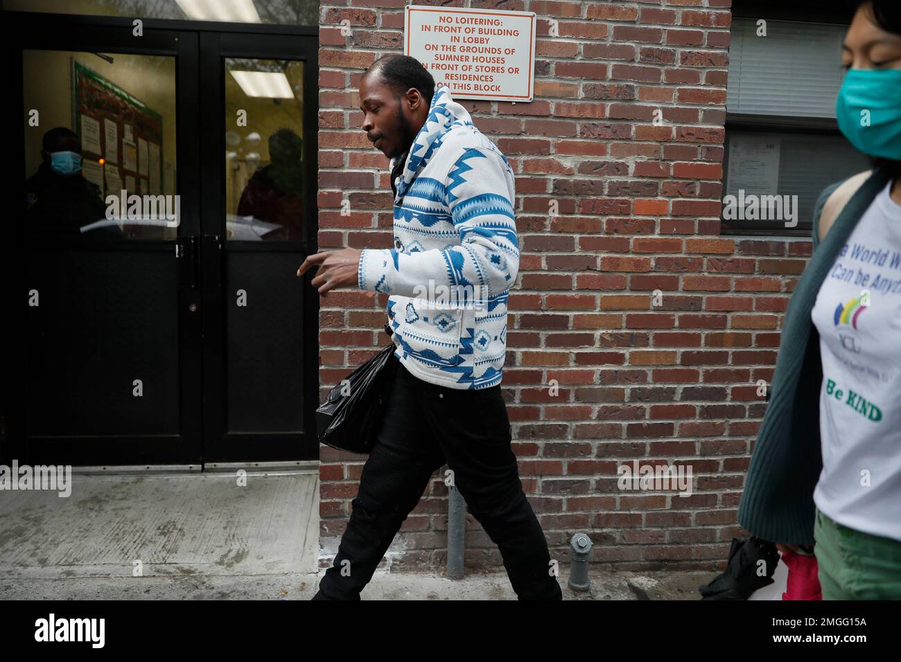 Brandon, 32, left, who lives with schizophrenia walks back to his ...