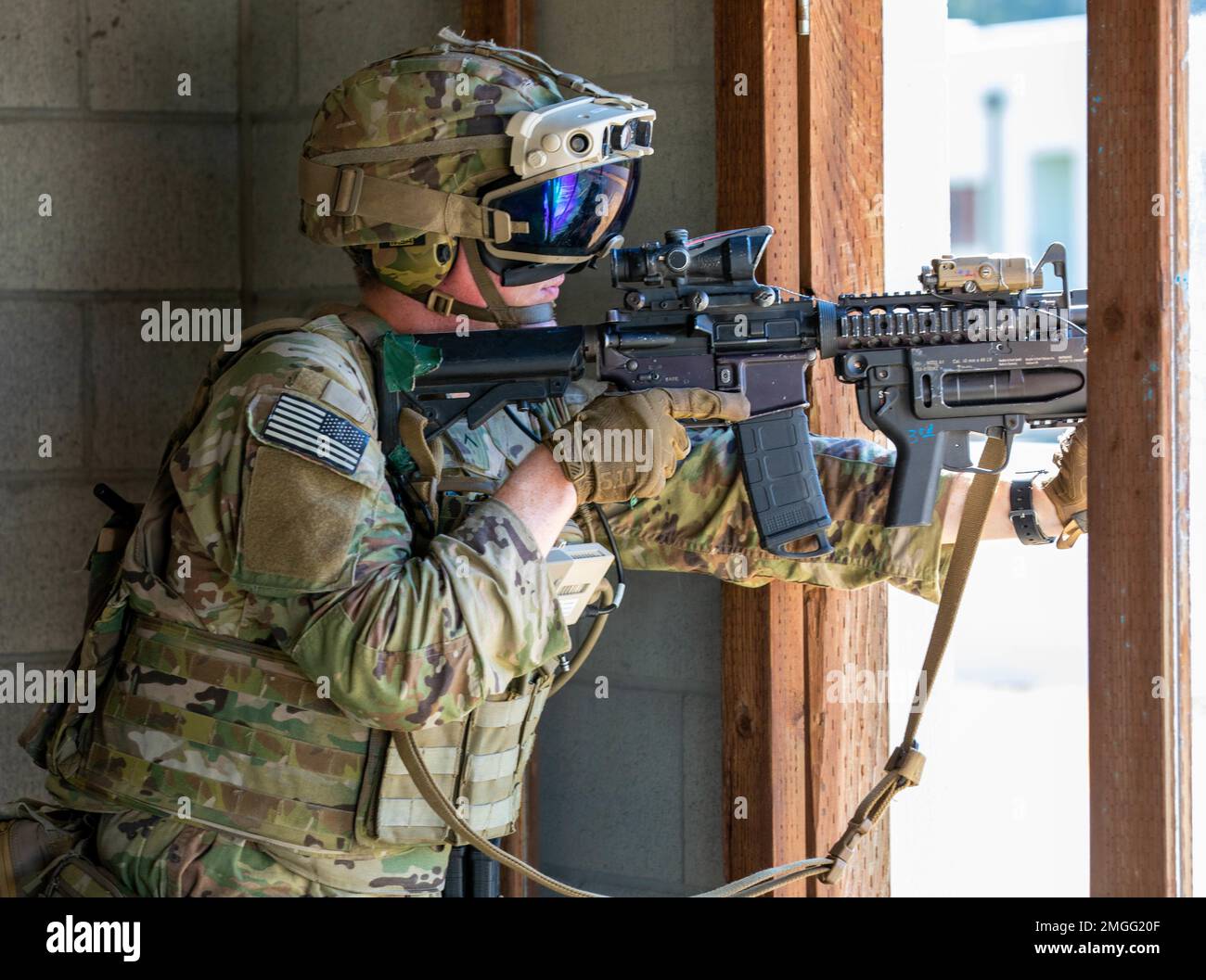 A soldier from 3rd Platoon, Blackhorse Company, 2-3 Infantry Regiment ...