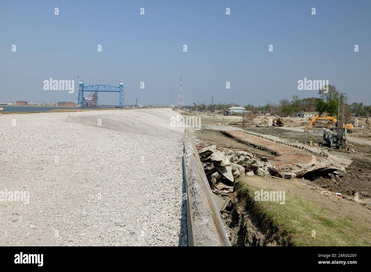 Aftermath - 9th Ward Levee - 26-HK-21-2. 9thWardLevee with construction ...