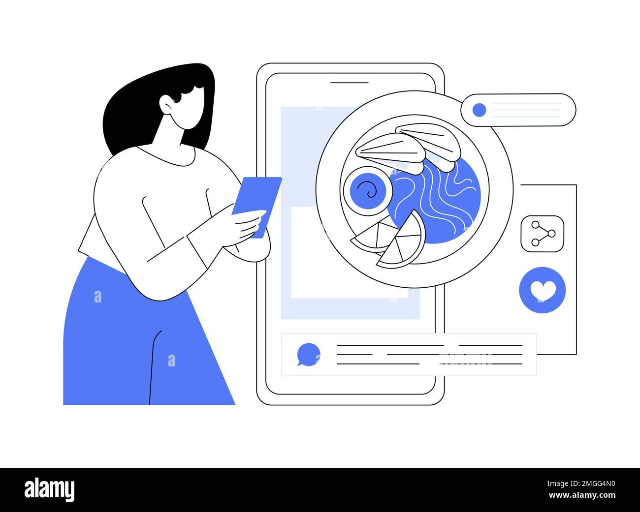 Food blogging abstract concept vector illustration Stock Vector Image ...