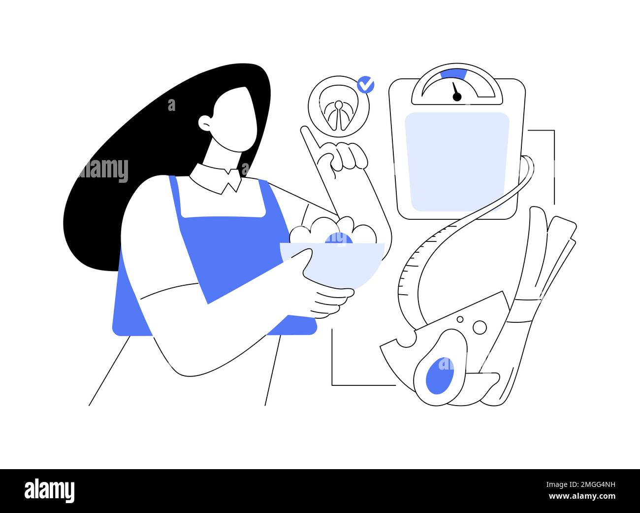 Weight loss diet abstract concept vector illustration Stock Vector ...