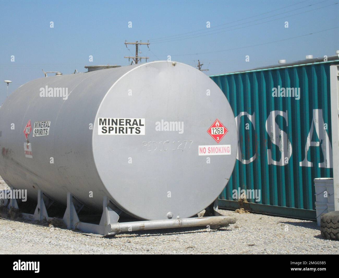 ESU St. Louis - Morgan City - 26-HK-376-17. Mineral spirits tank near ...