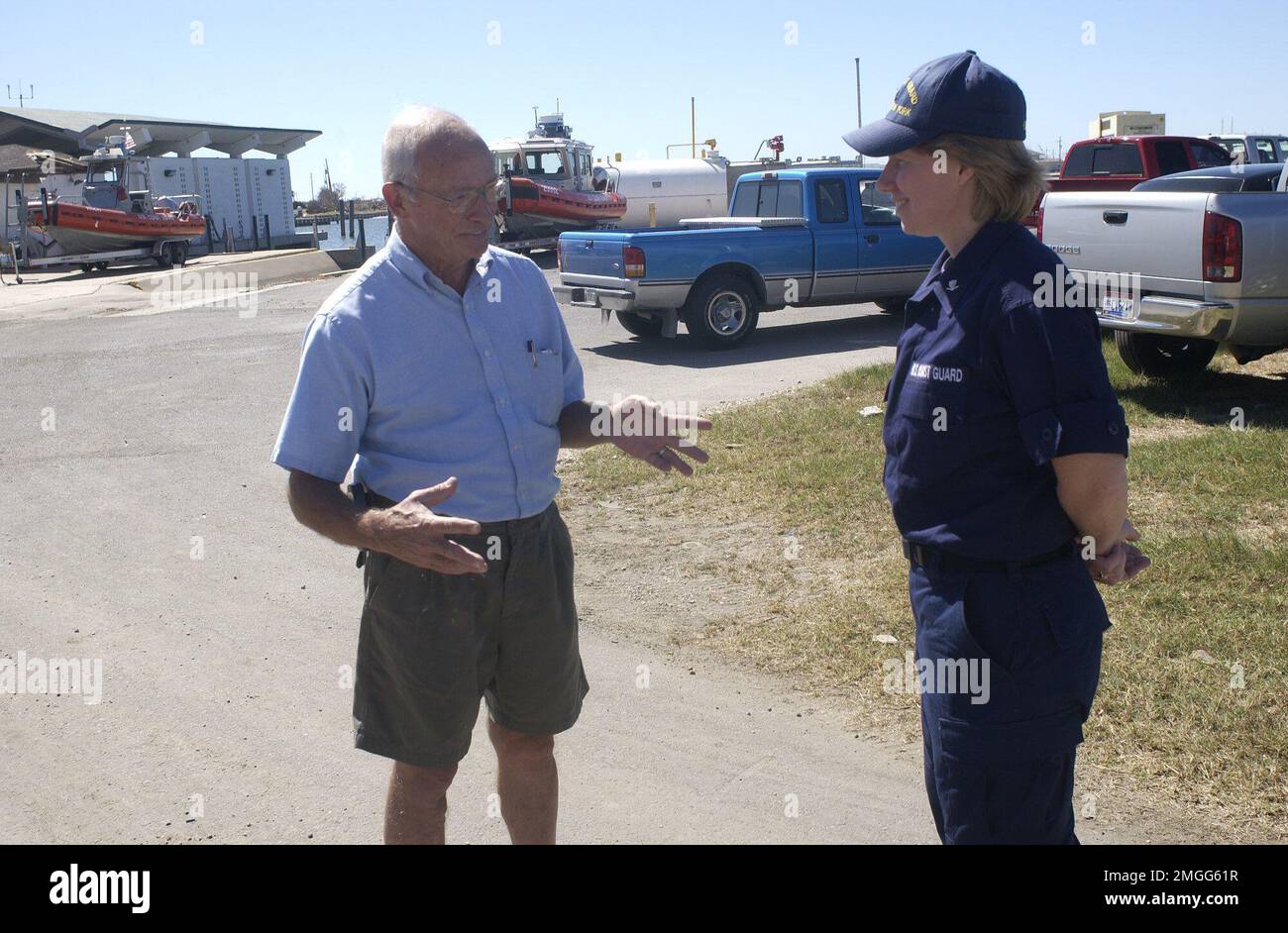 Coast Guard Auxiliary - 26-HK-64-13. Coast Guard woman and civilian ...