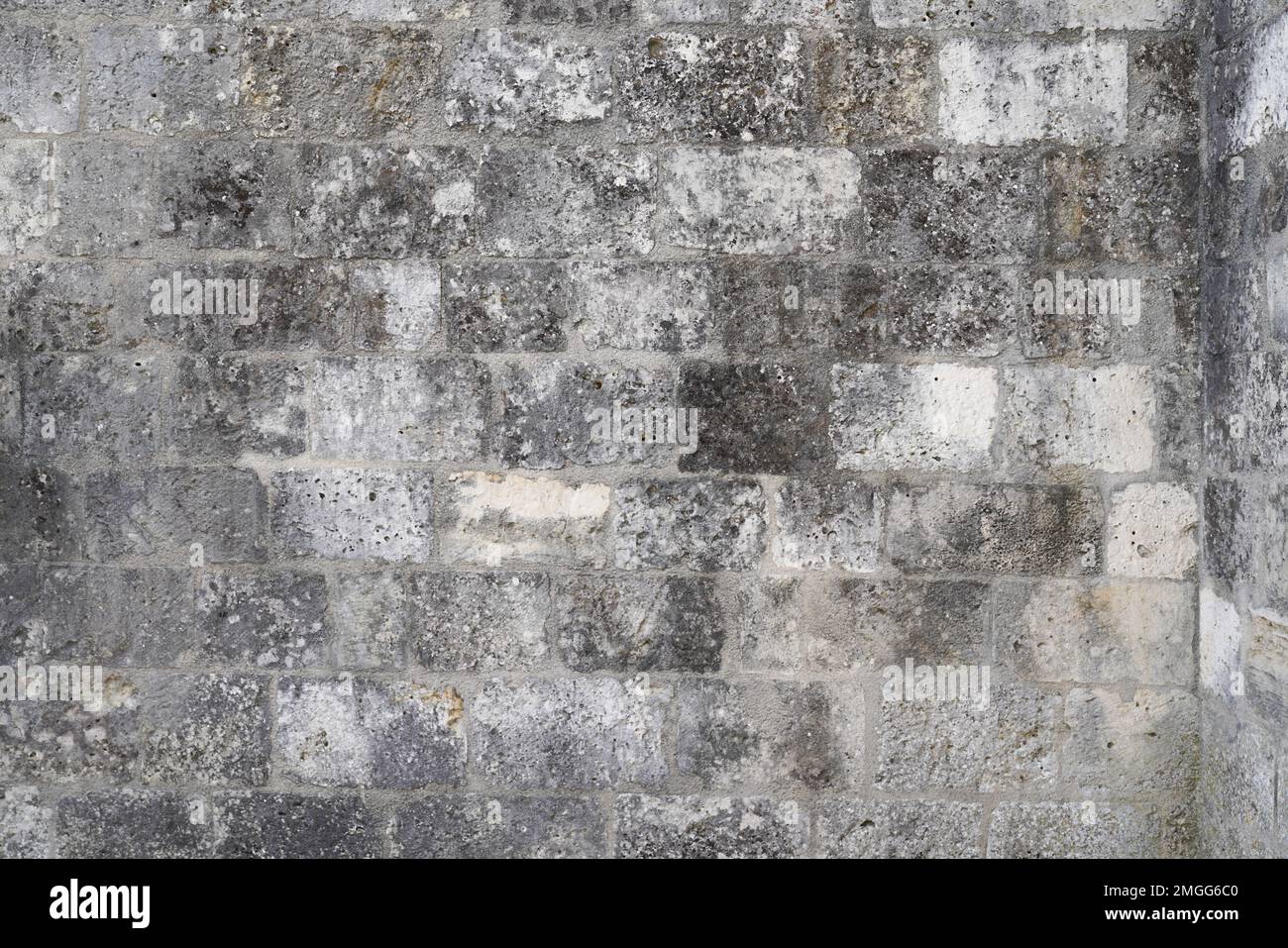 old ancient grey cinder block gray cement old facade building ...