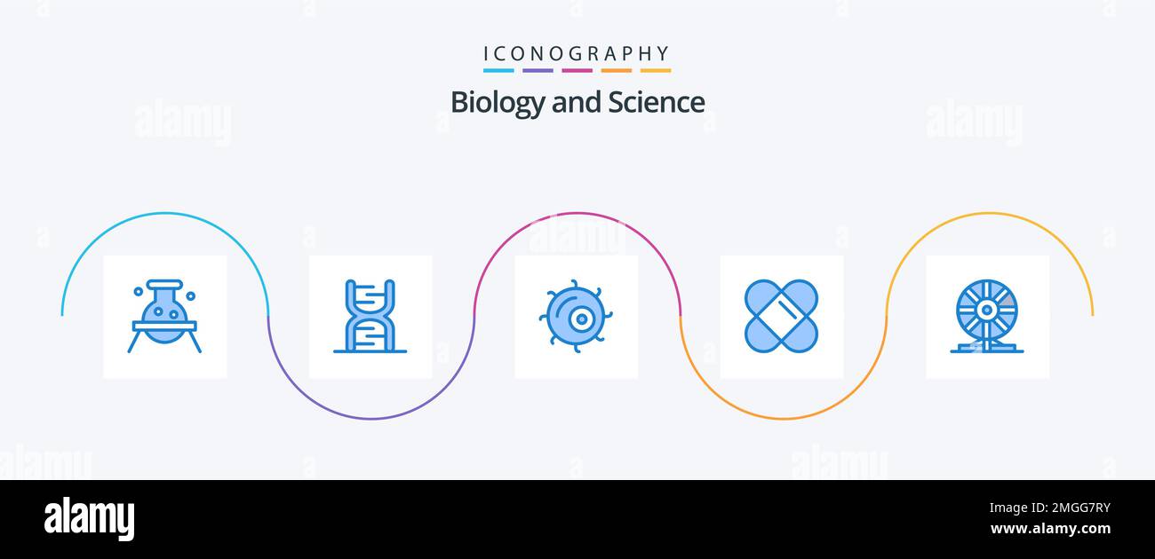 Biology Blue 5 Icon Pack Including chemistry. biochemistry. dna ...