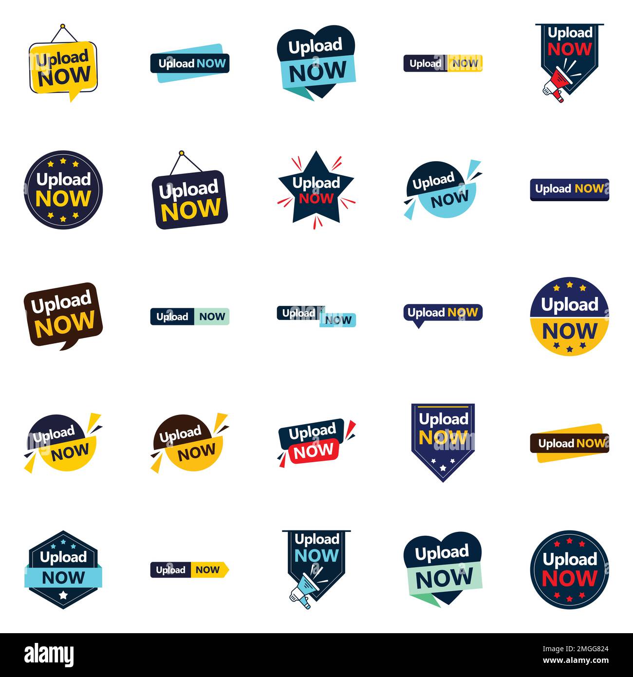 The Upload Now Vector Pack 25 Elegant Designs for Graphic and Product ...