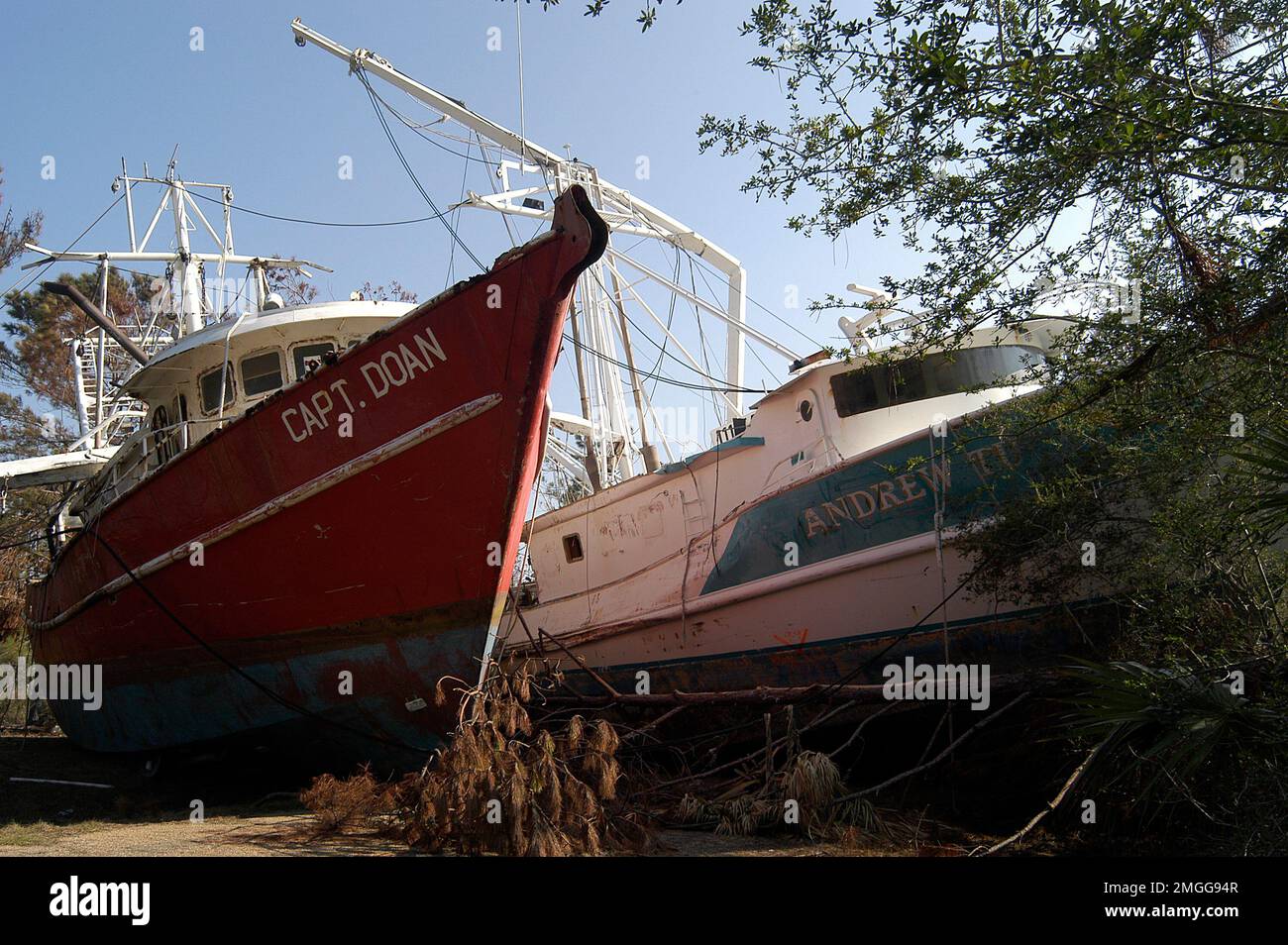 Bayou Portage - 26-HK-67-6. Bayou Portage--displaced CAPT DOAN boat ...