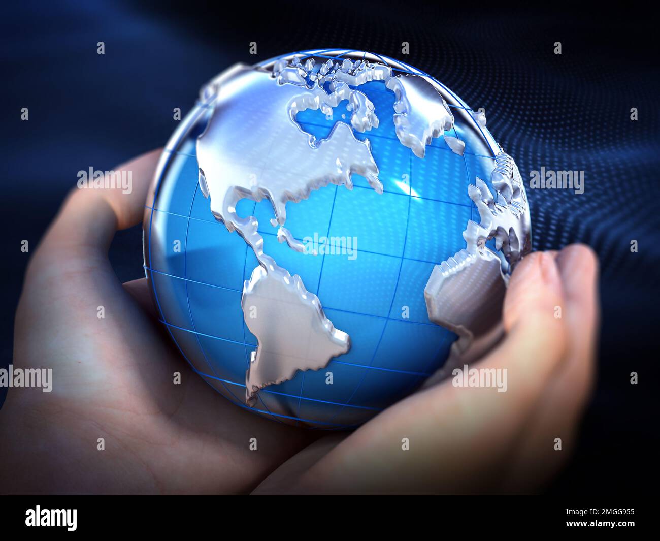 3D Globe in hands. 3D illustration Stock Photo - Alamy