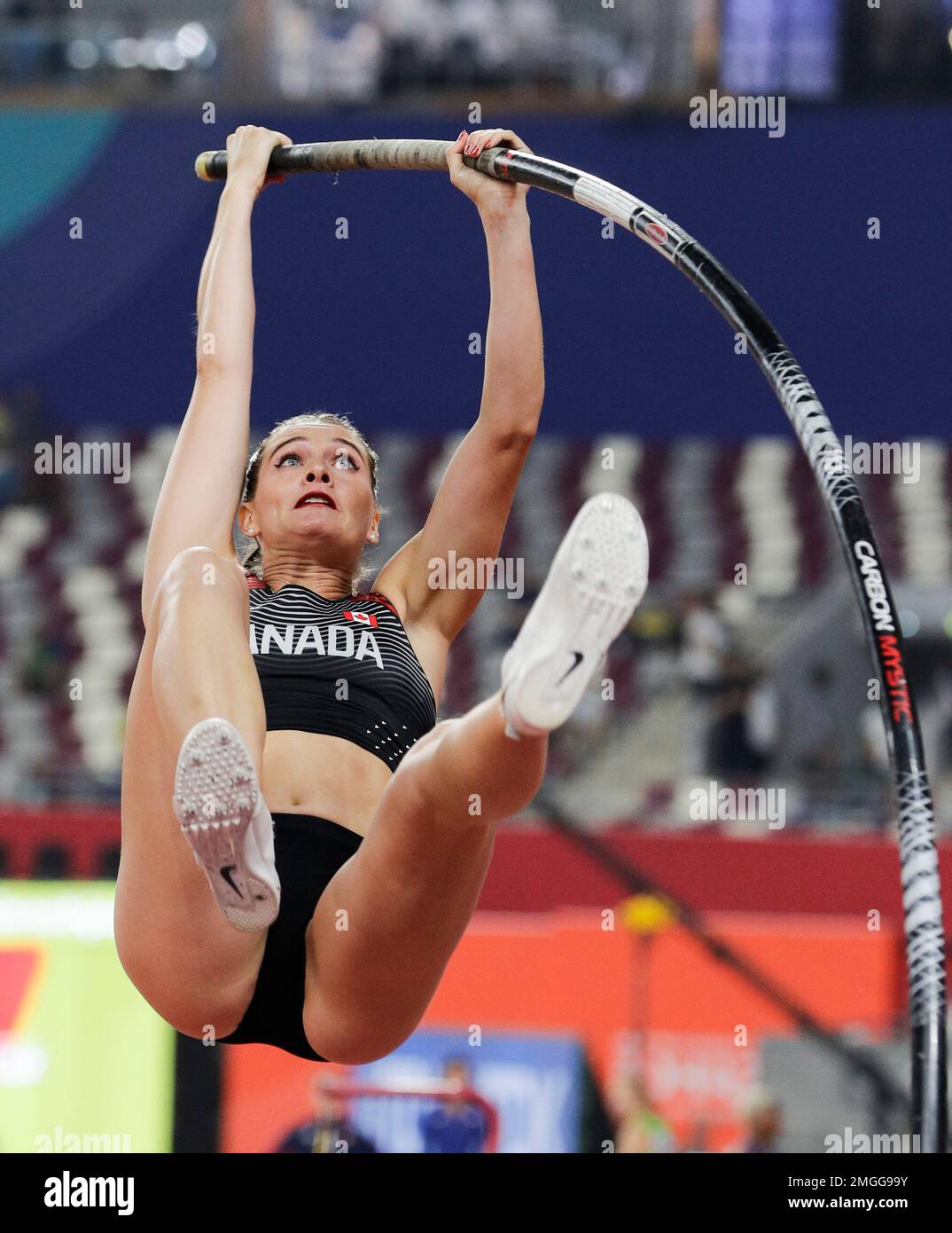 FILE - In this Sept. 29, 2019, file phto, Alysha Newman, of Canada ...