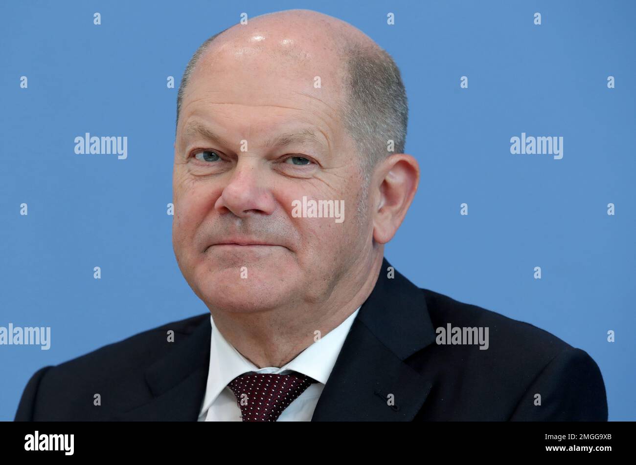 German Finance Minister Olaf Scholz attends a press conference in ...