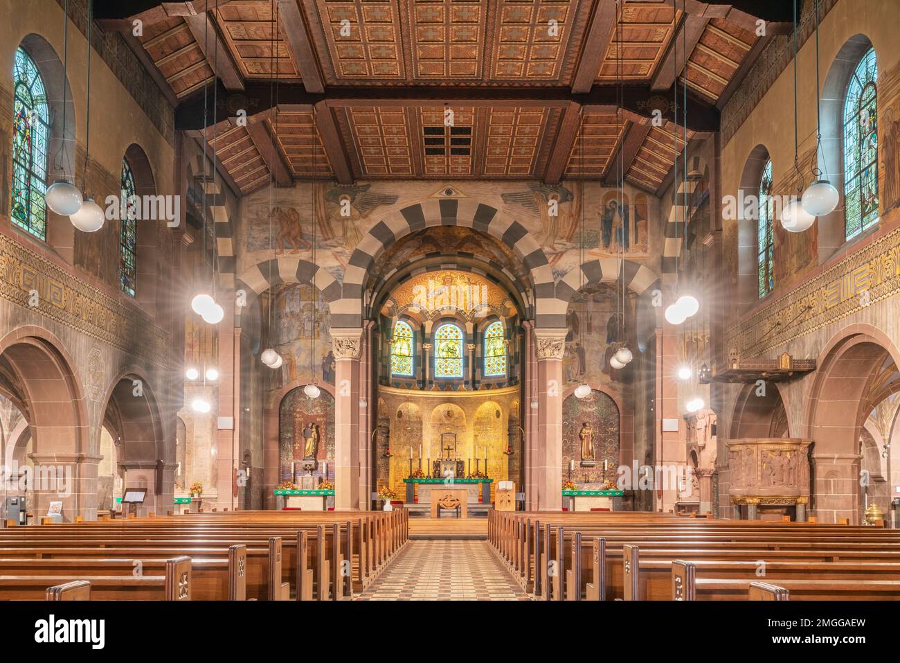 BERGISCH GLADBACH, GERMANY - AUGUST 18, 2020: View throught the main ...