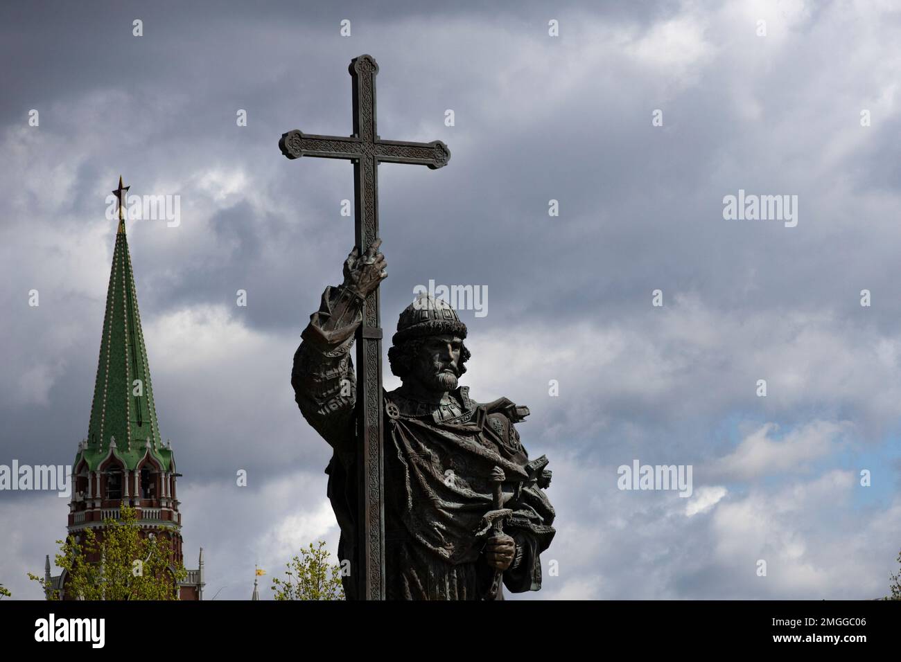 The statue of Prince Vladimir, the leader of Kievan Rus, a loose ...