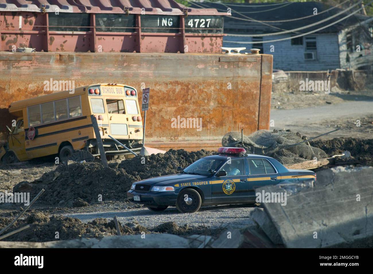 Aftermath - Displaced Boats - Barge ING 4727 - 26-HK-22-1. 9th Ward ...