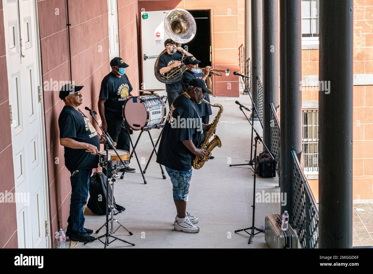 Members of the Treme-Lafitte Brass Band perform during A Closer Walk ...