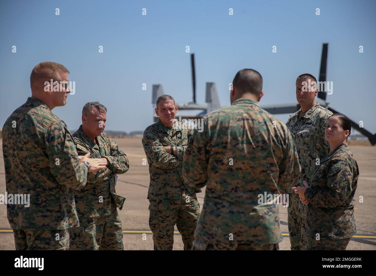 From left, U.S. Marine Corps Lt. Col. Duncan French, executive officer ...