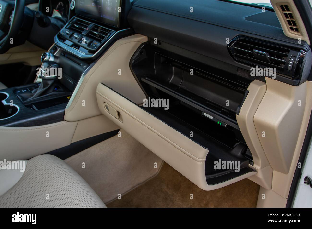 Open car glove compartment hi-res stock photography and images - Alamy