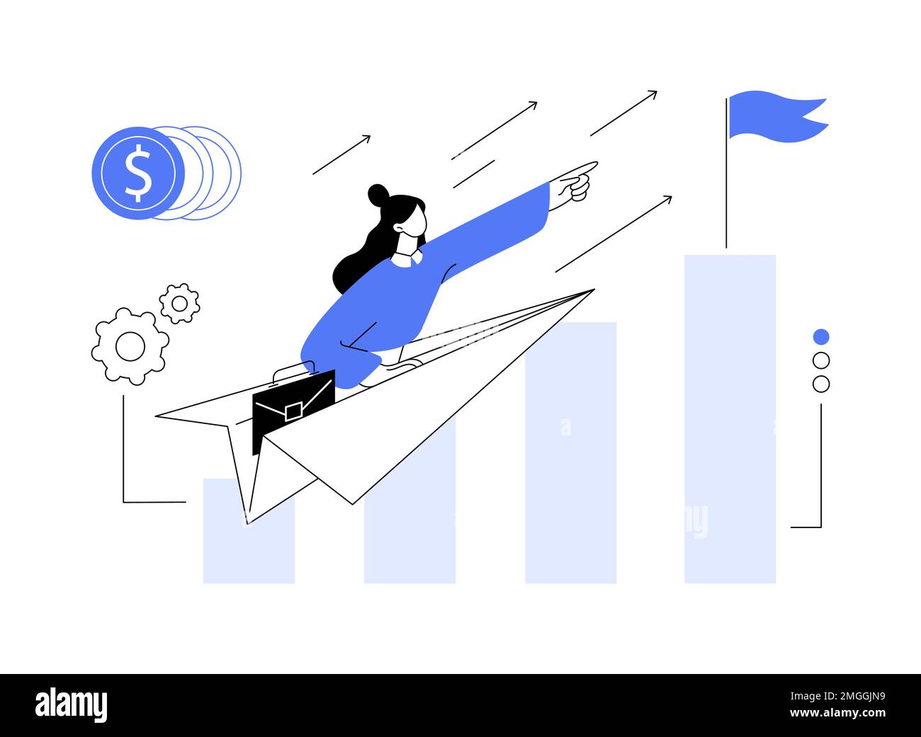 Career growth abstract concept vector illustration Stock Vector Image ...