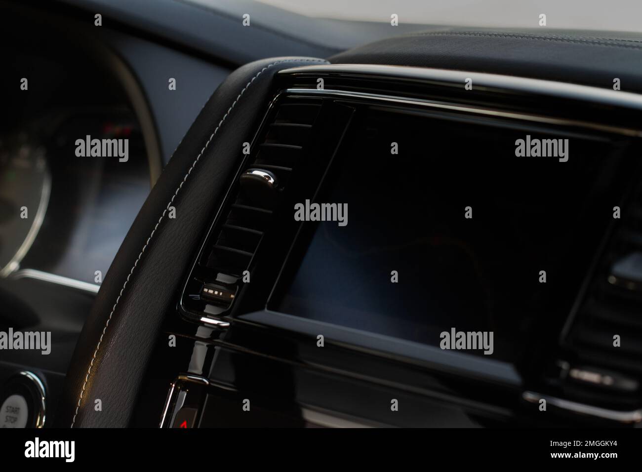 Modern car dashboard. Screen multimedia system Stock Photo - Alamy