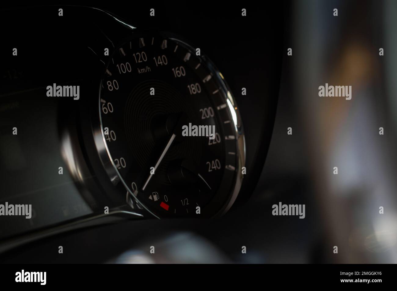 Modern car dashboard with speedometer, tachometer. Car dashboard. Car ...