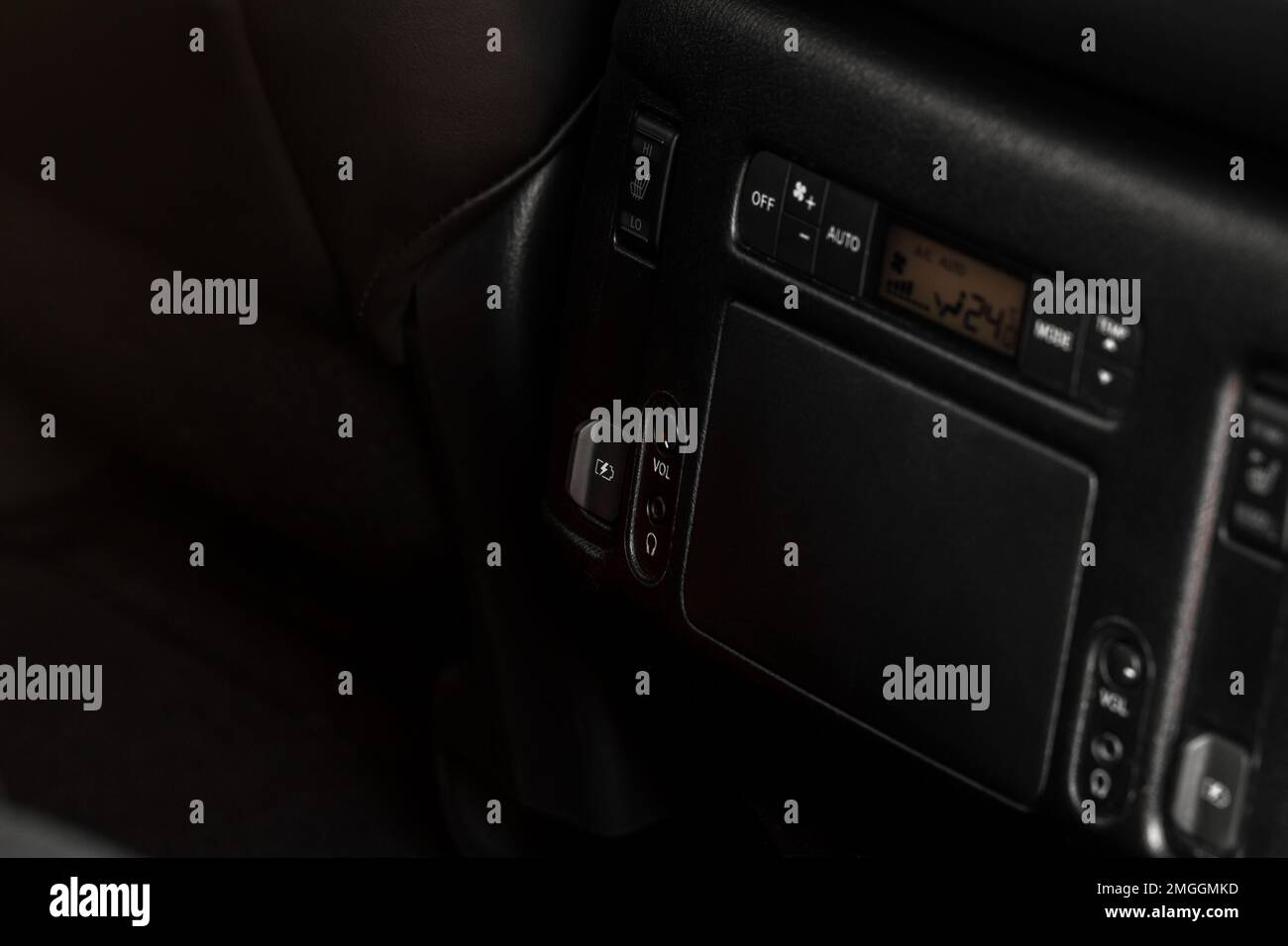 USB port in the car panel close up. Car interior detail. Car usb ...