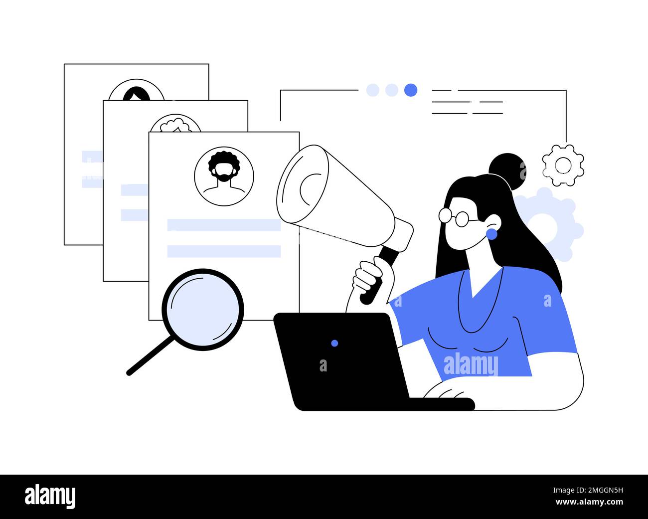 Wanted employees abstract concept vector illustration Stock Vector ...