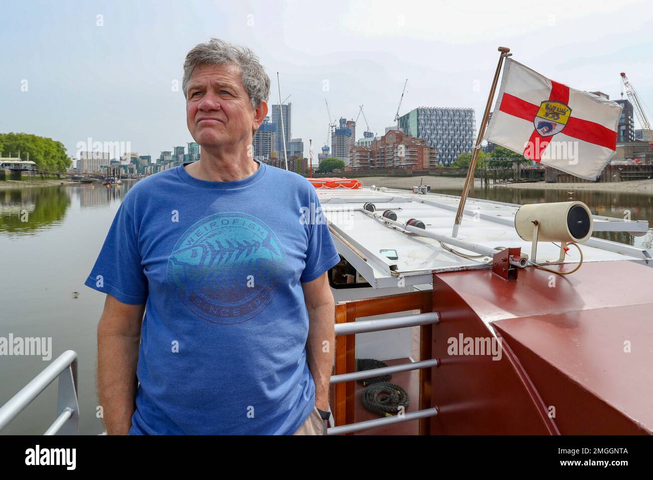 Danny Collier stands on deck aboard his boat, the Princess Freda on the ...
