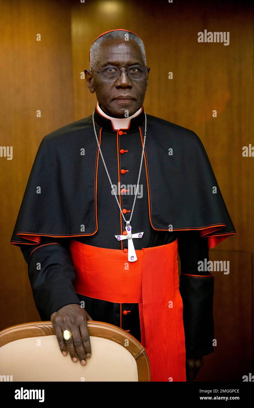 In this Oct. 14, 2015 photo, Cardinal Robert Sarah, prefect of the ...