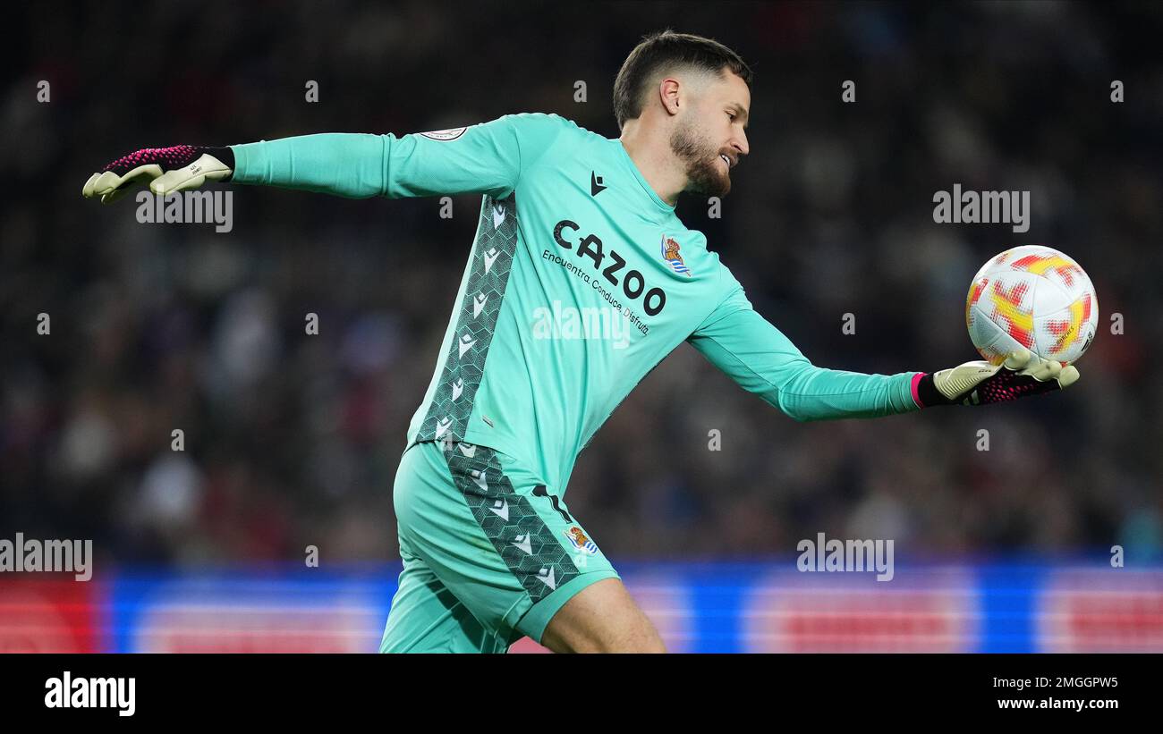 Barcelona, Spain. 25th Jan, 2023. Alejandro Remiro of Real Sociedad ...