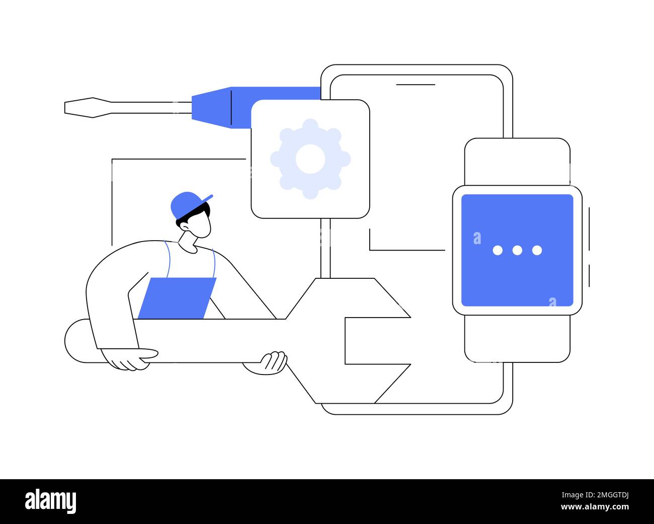 Mobile device repair abstract concept vector illustration Stock Vector ...