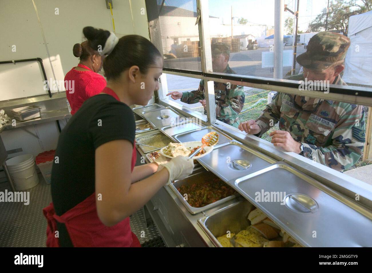 Base Camps - 26-HK-66-64. LA Plaquemines Camp--staff serving military ...