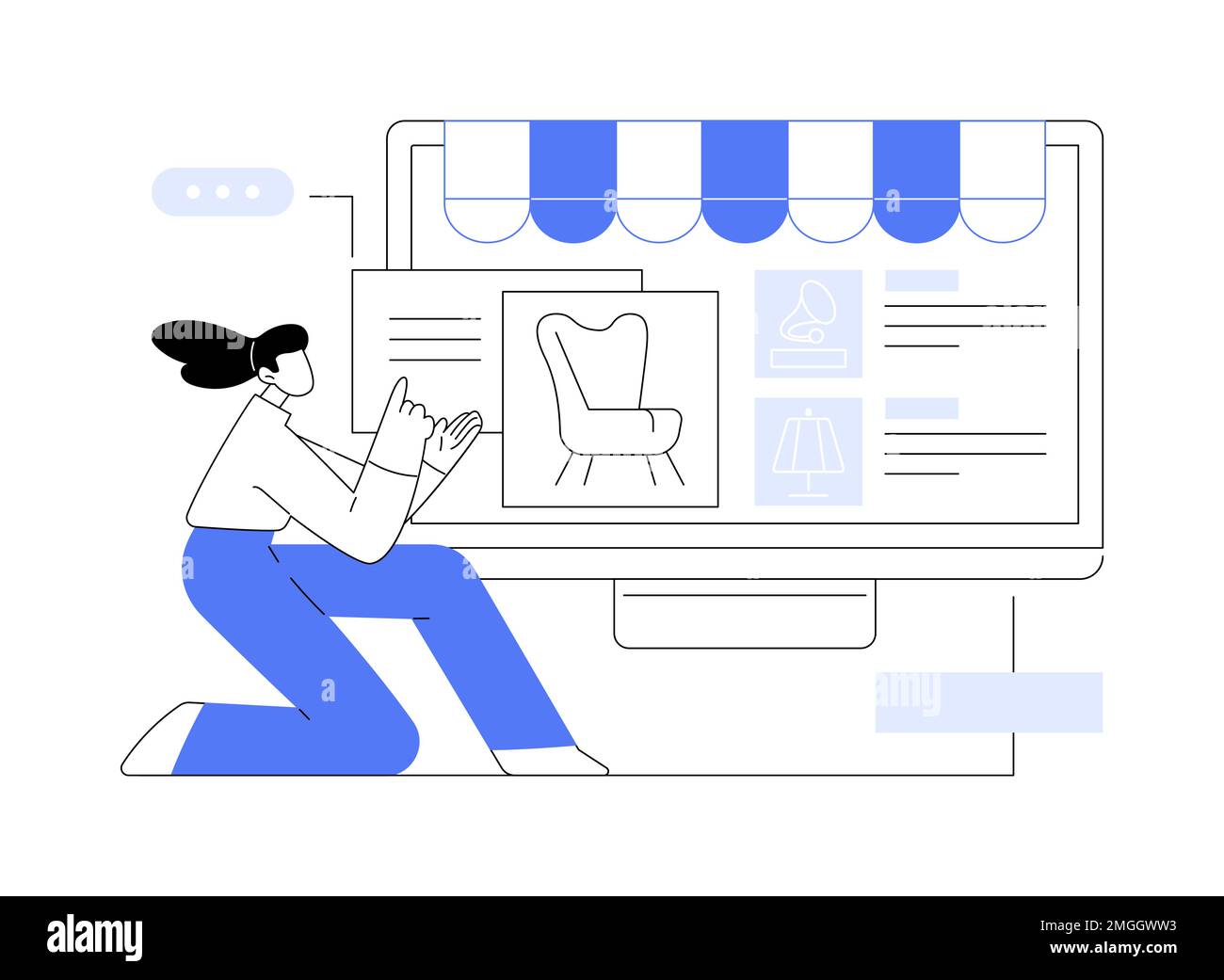 Online flea market abstract concept vector illustration Stock Vector ...