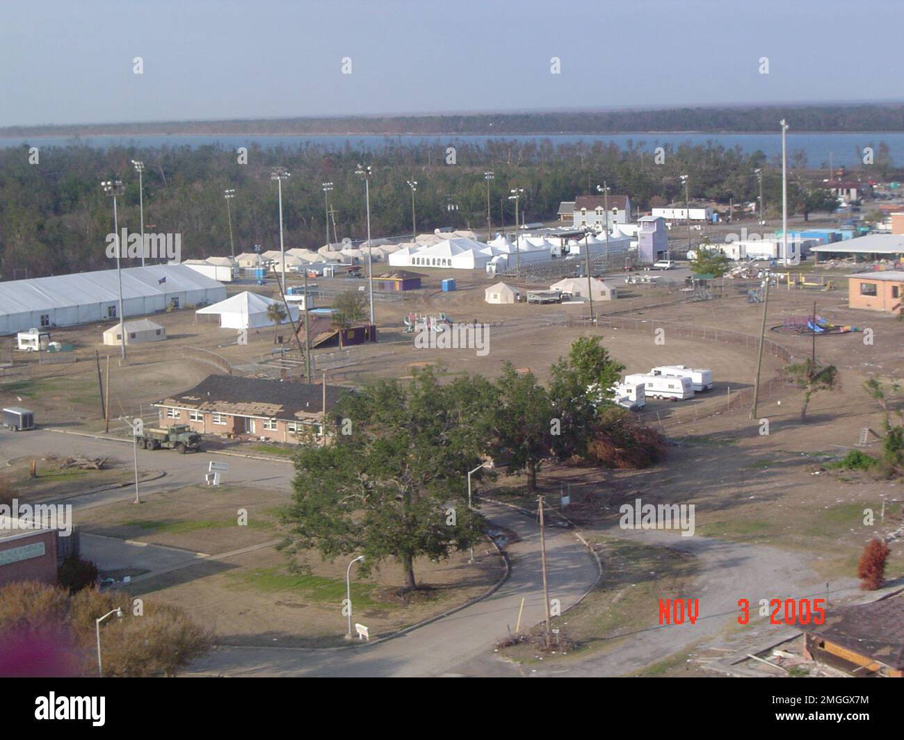 Aftermath - Miscellaneous - Aerial - 26-HK-49-204. aerial view of tent ...