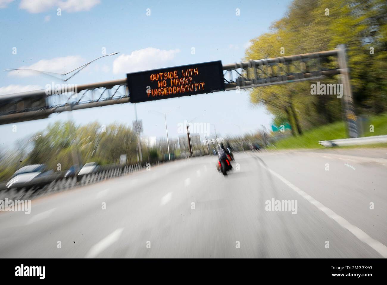 Melanie Milano and Ashley Zeolla ride their motorcycles towards Queens ...