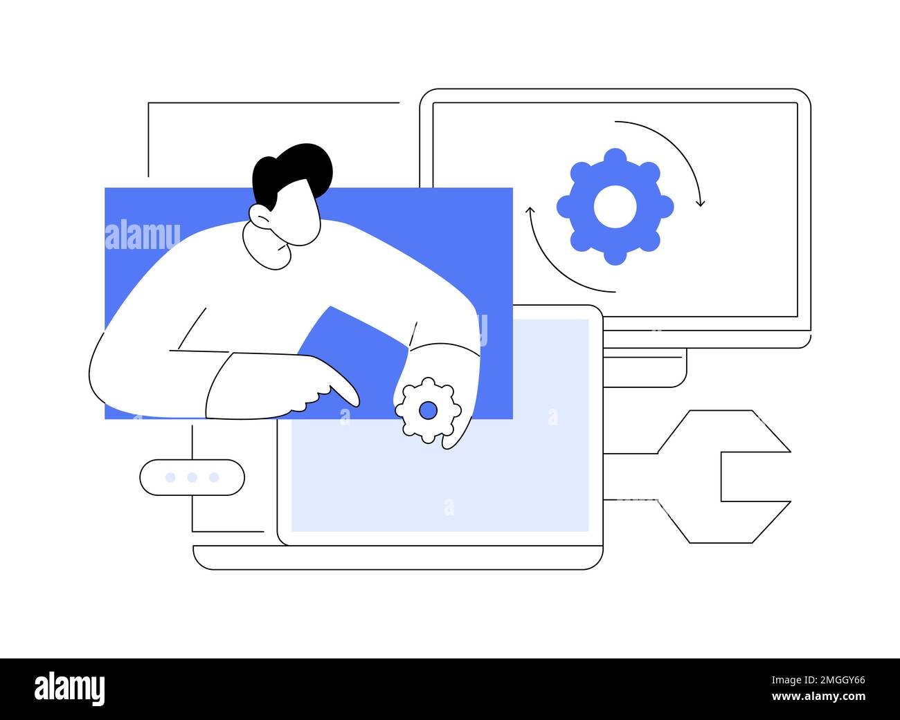 Computer service abstract concept vector illustration Stock Vector ...