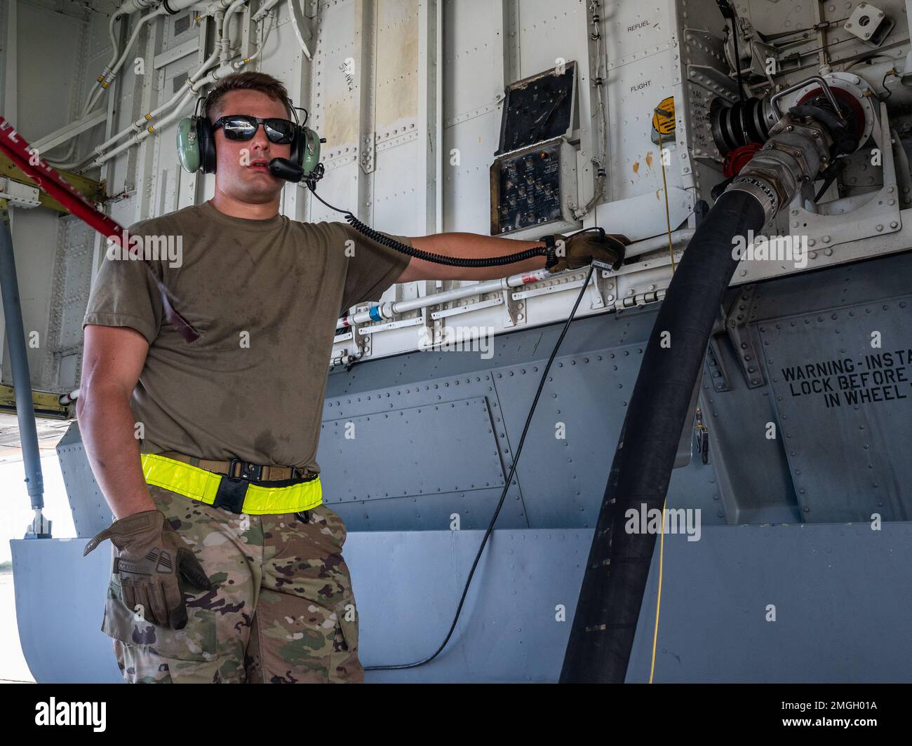 Senior Airman Nicholas Hawkins, a crew chief with the 914th Air ...
