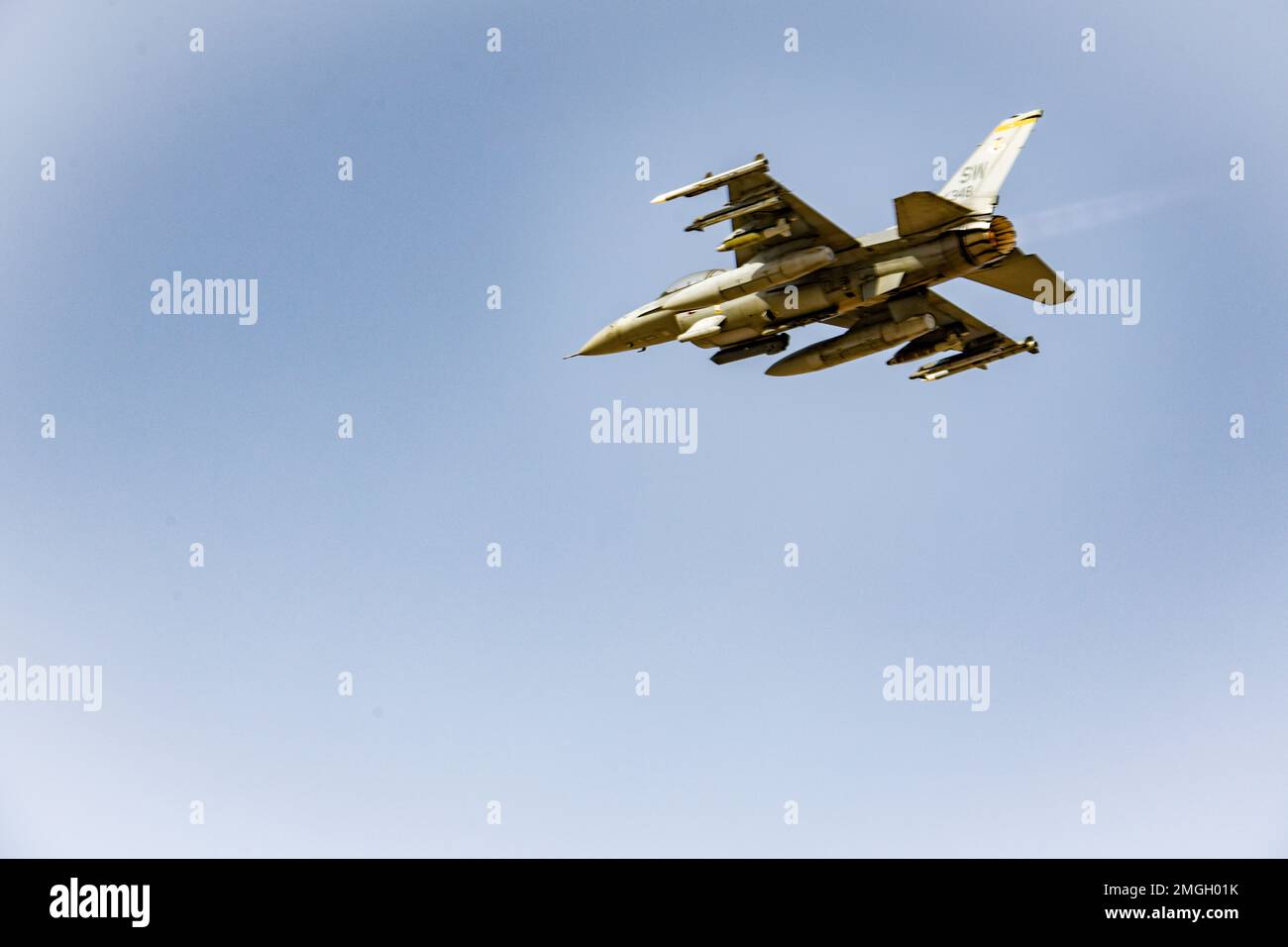 A U.S. Air Force F-16CJ Fighting Falcon, assigned to the 79th ...