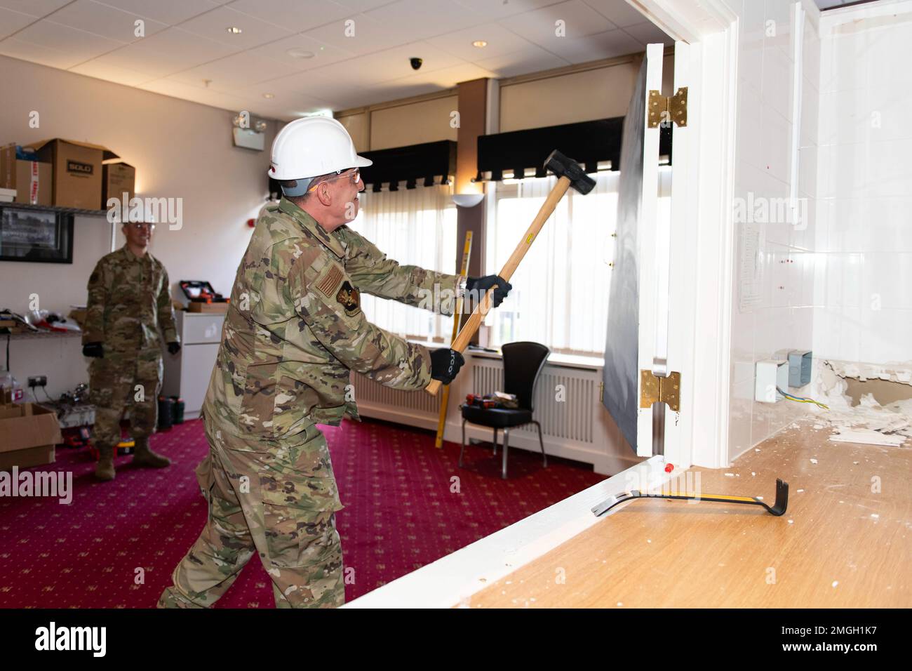 U.S. Air Force Col. Edward Spinelli, 422nd Air Base Group commander ...