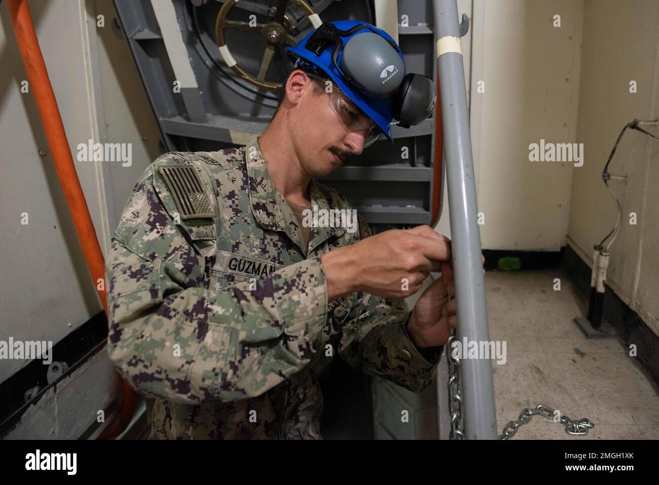 U.S. Navy Fire Controlman 2nd Class Porfirio Guzman, from San Diego ...
