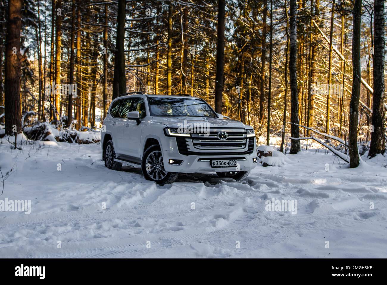 MOSCOW, RUSSIA - DECEMBER 11, 2021 Toyota Land Cruiser 300 (J300), full ...