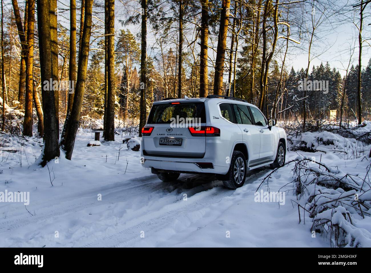 MOSCOW, RUSSIA - DECEMBER 11, 2021 Toyota Land Cruiser 300 (J300), full ...