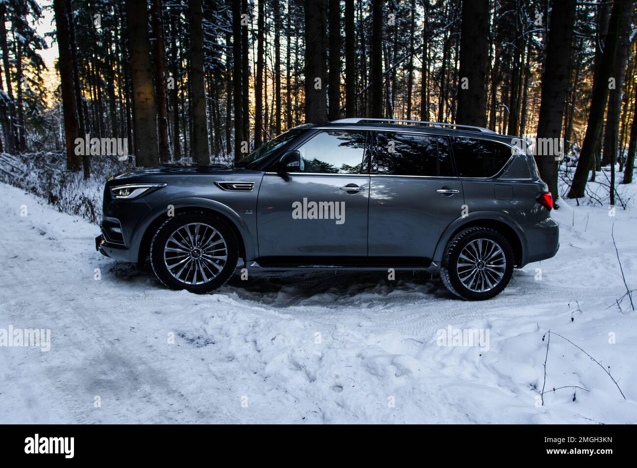 MOSCOW, RUSSIA - DECEMBER 11, 2021 Infiniti QX80 (QX56), full-size SUV ...