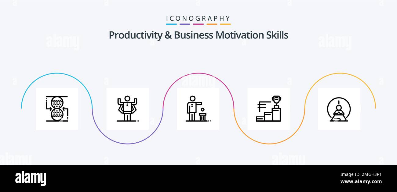 Productivity And Business Motivation Skills Line 5 Icon Pack Including ... Productivity And Business Motivation Skills Line 5 Icon Pack Including ...