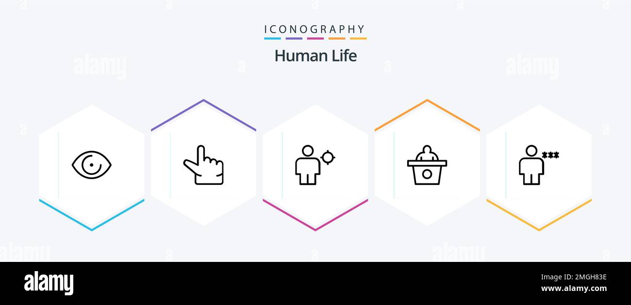 Human 25 Line icon pack including human. block. human. avatar ...