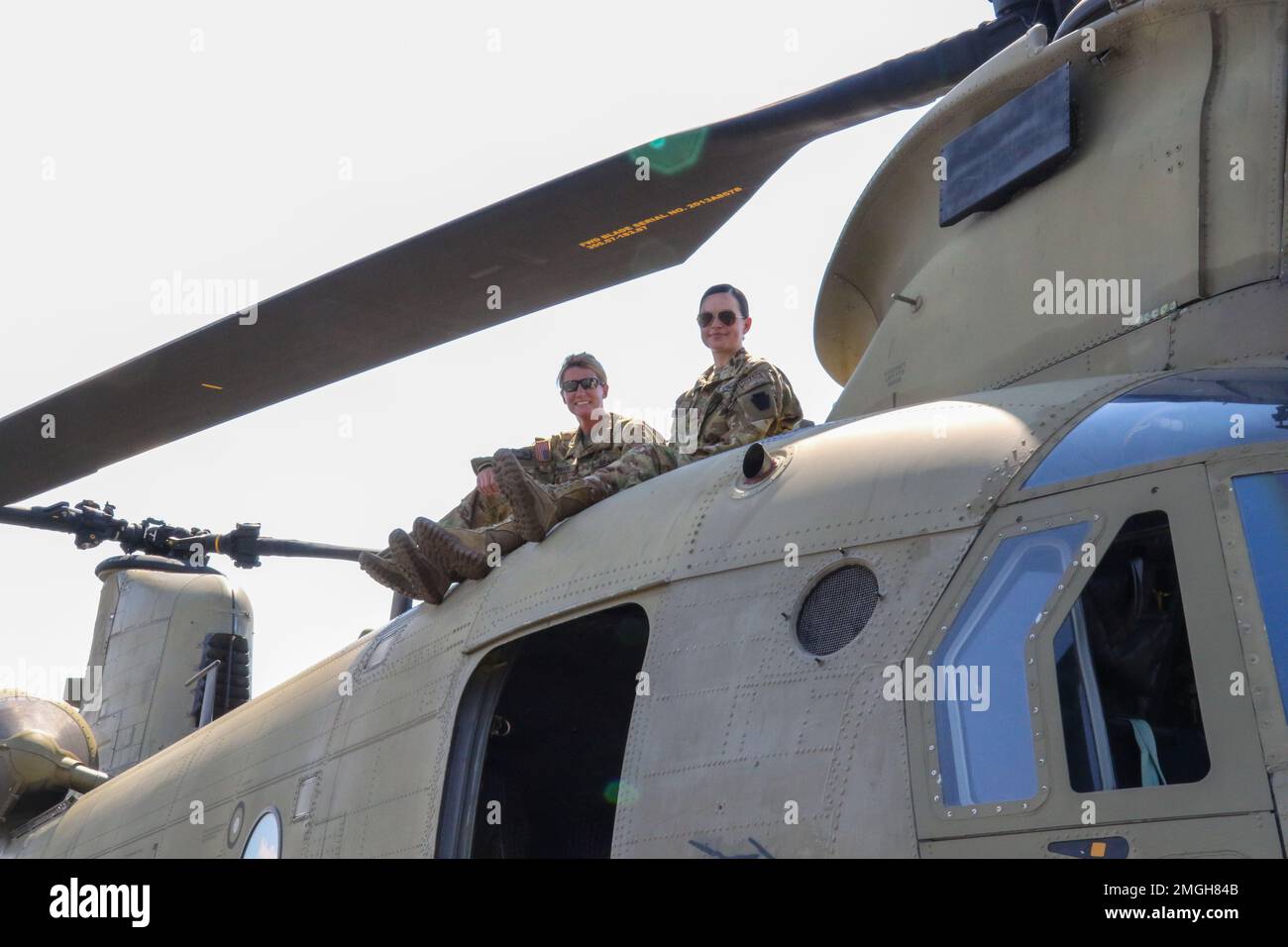U.S. Army Maj. Kandy Heekin, left, and Chief Warrant Officer 2 Tracy ...