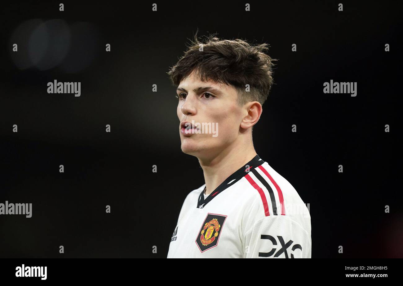 Manchester United's Alejandro Garnacho during the Carabao Cup semi ...