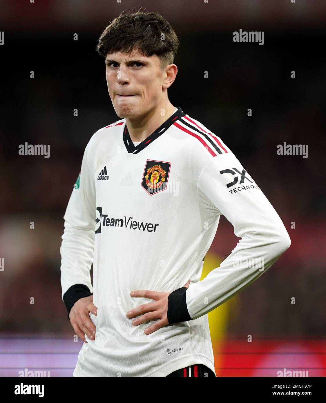 Manchester United's Alejandro Garnacho during the Carabao Cup semi ...