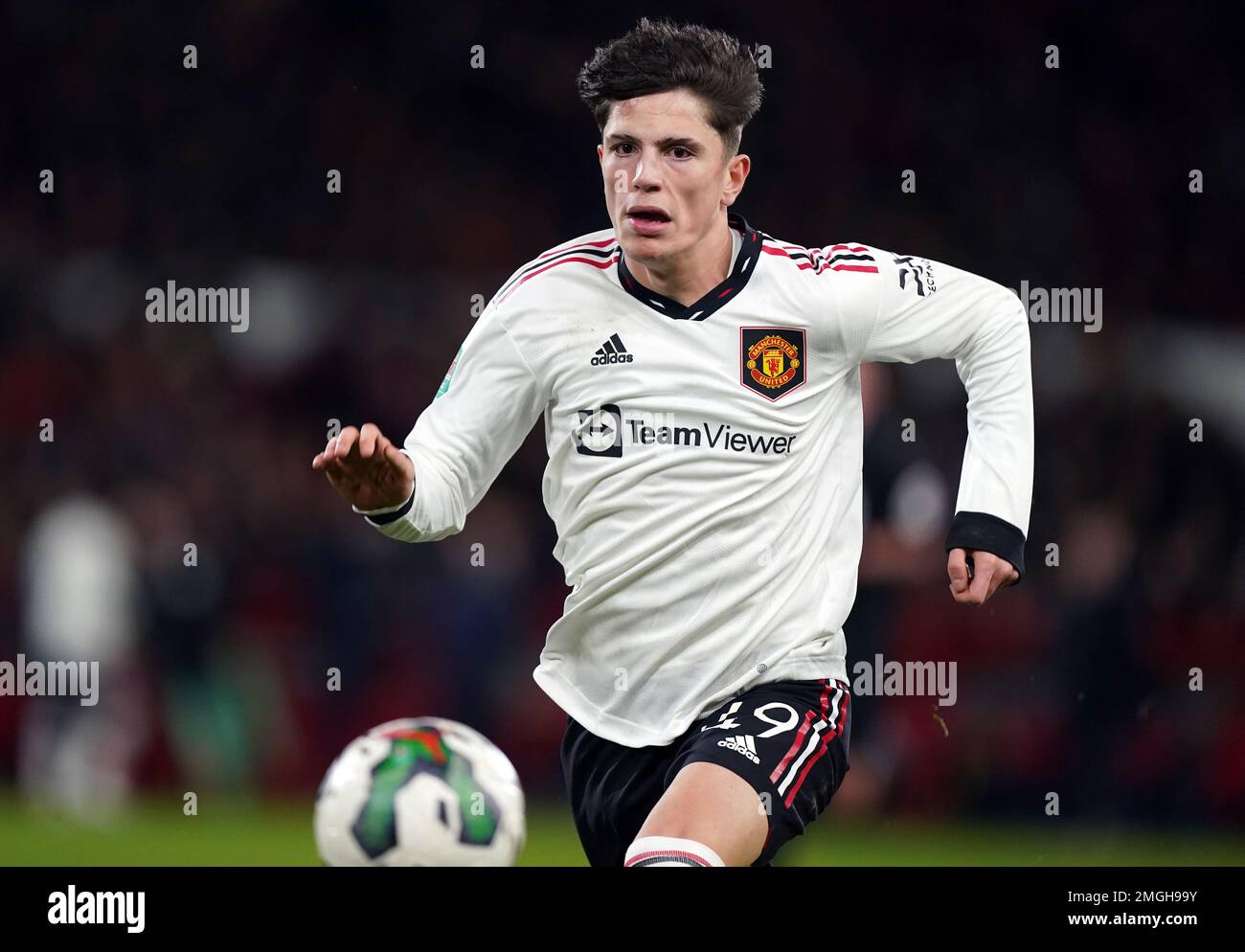 Manchester United's Alejandro Garnacho during the Carabao Cup semi ...